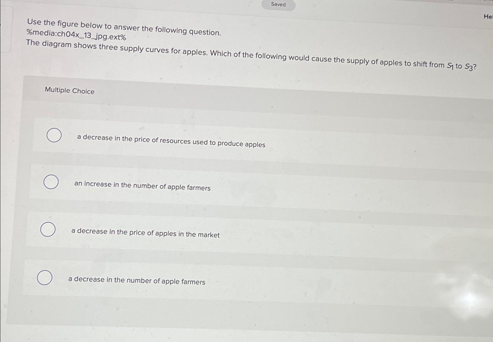 Solved SavedUse the figure below to answer the following | Chegg.com