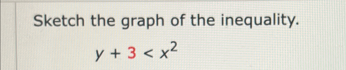 Solved Sketch the graph of the inequality.y+3 | Chegg.com