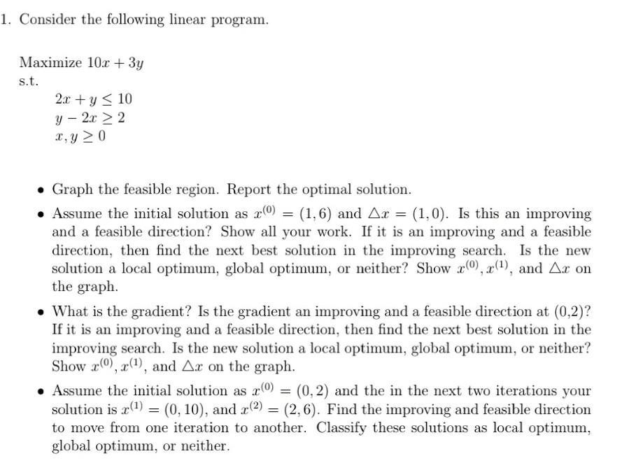 Consider the following linear program. Maximize | Chegg.com