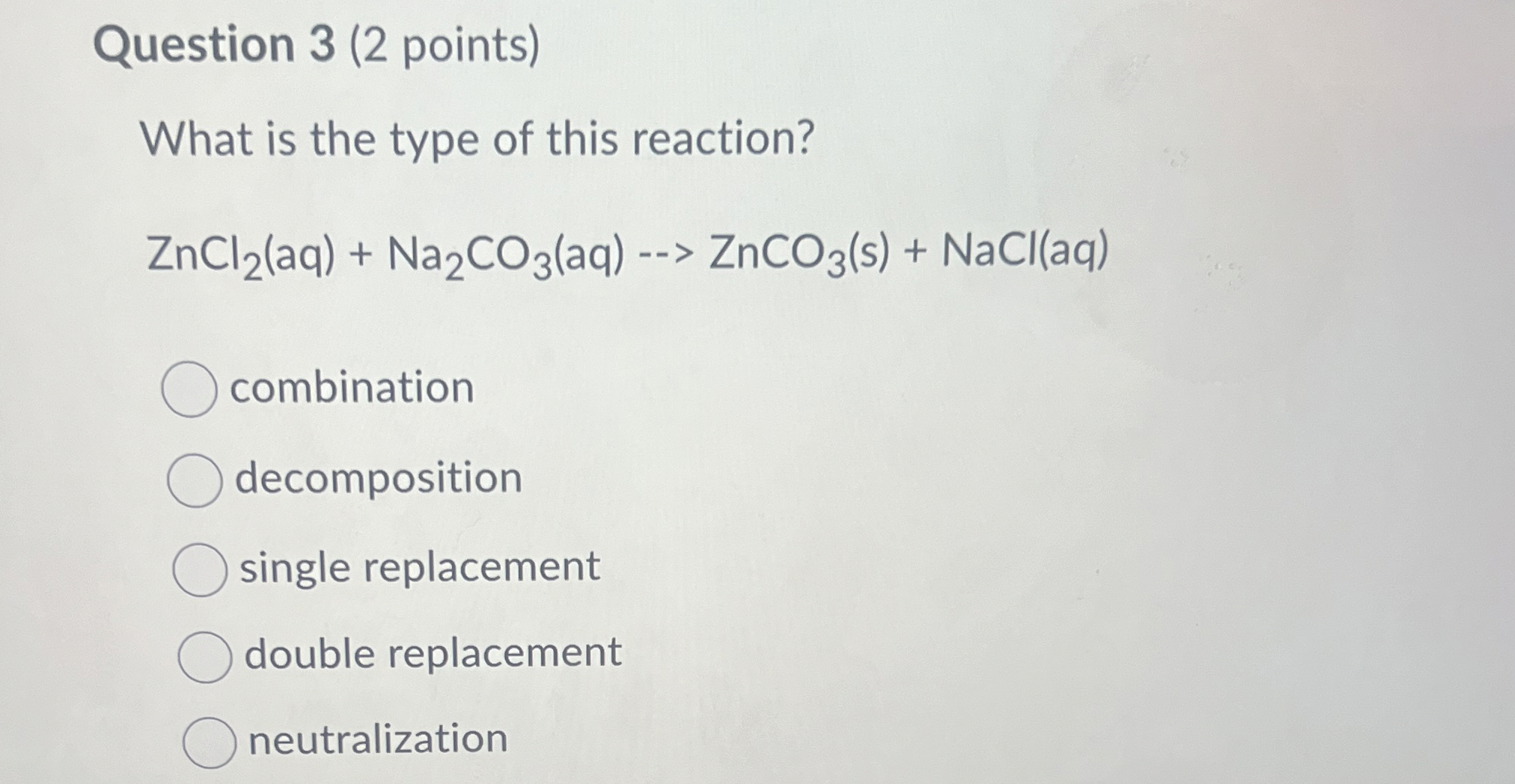 Solved Question 3 (2 ﻿points)What is the type of this | Chegg.com