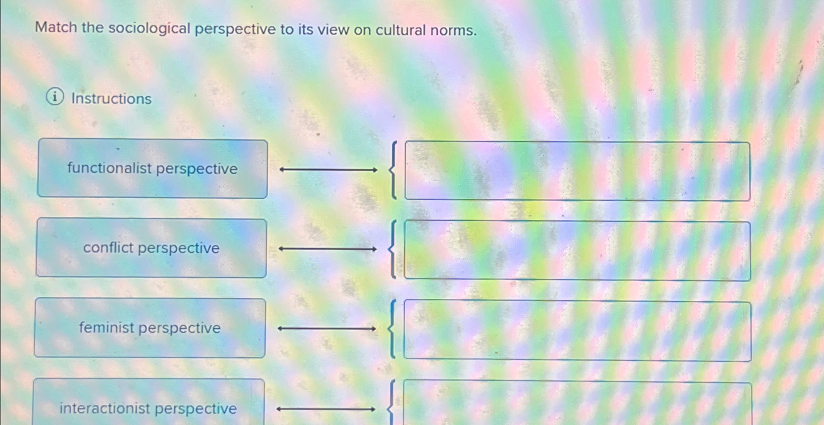Solved Match the sociological perspective to its view on | Chegg.com