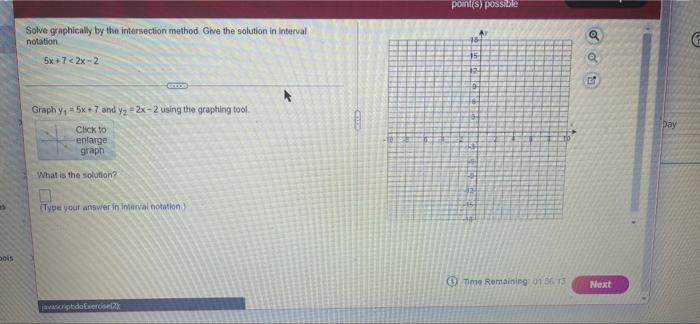 Solved points) POSSIL Solve graphically by the intersection | Chegg.com