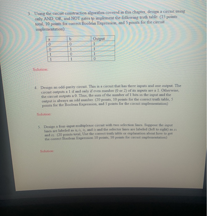 Solved 3. Using the circuit construction algorithm covered | Chegg.com