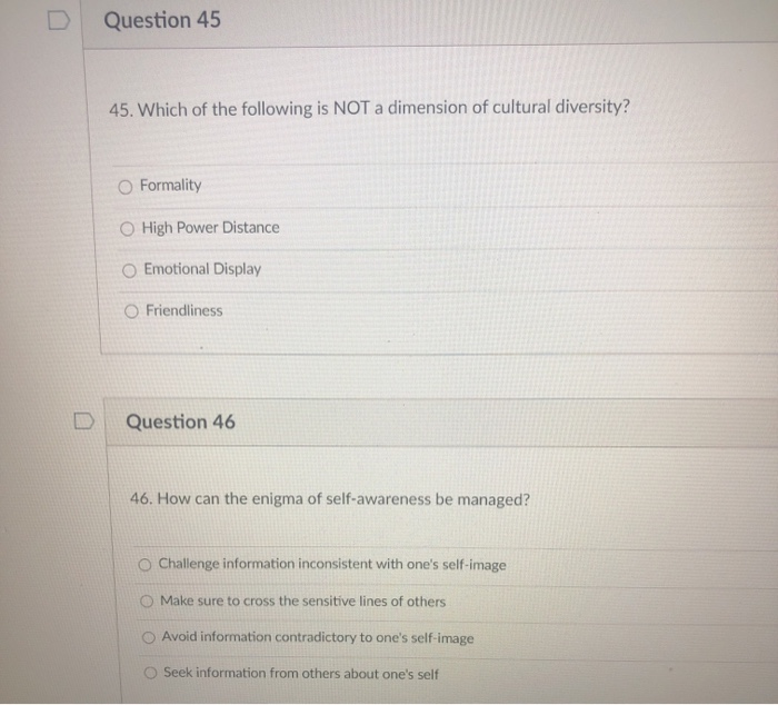 Solved Question 45 45. Which of the following is NOT a | Chegg.com