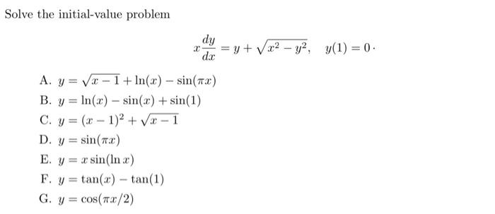 Solved Ode | Chegg.com