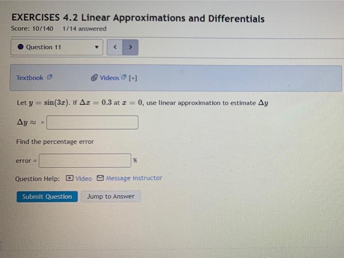 Solved Exercises 4 2 Linear Approximations And Differentials