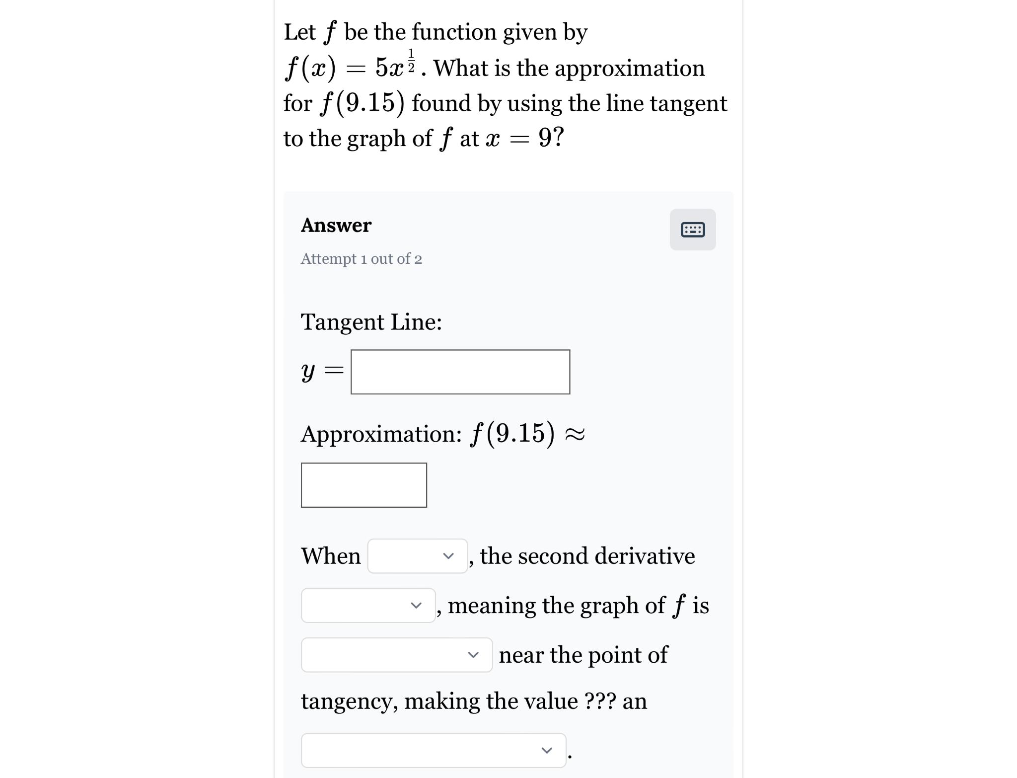 Solved Let f ﻿be the function given by f(x)=5x12. ﻿What is | Chegg.com