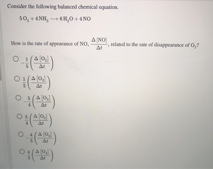 Solved Consider the following balanced chemical equation. | Chegg.com