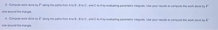3. Compute work done by along the paths from A to B, | Chegg.com