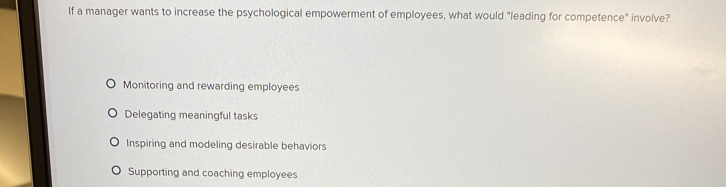 Solved If a manager wants to increase the psychological | Chegg.com