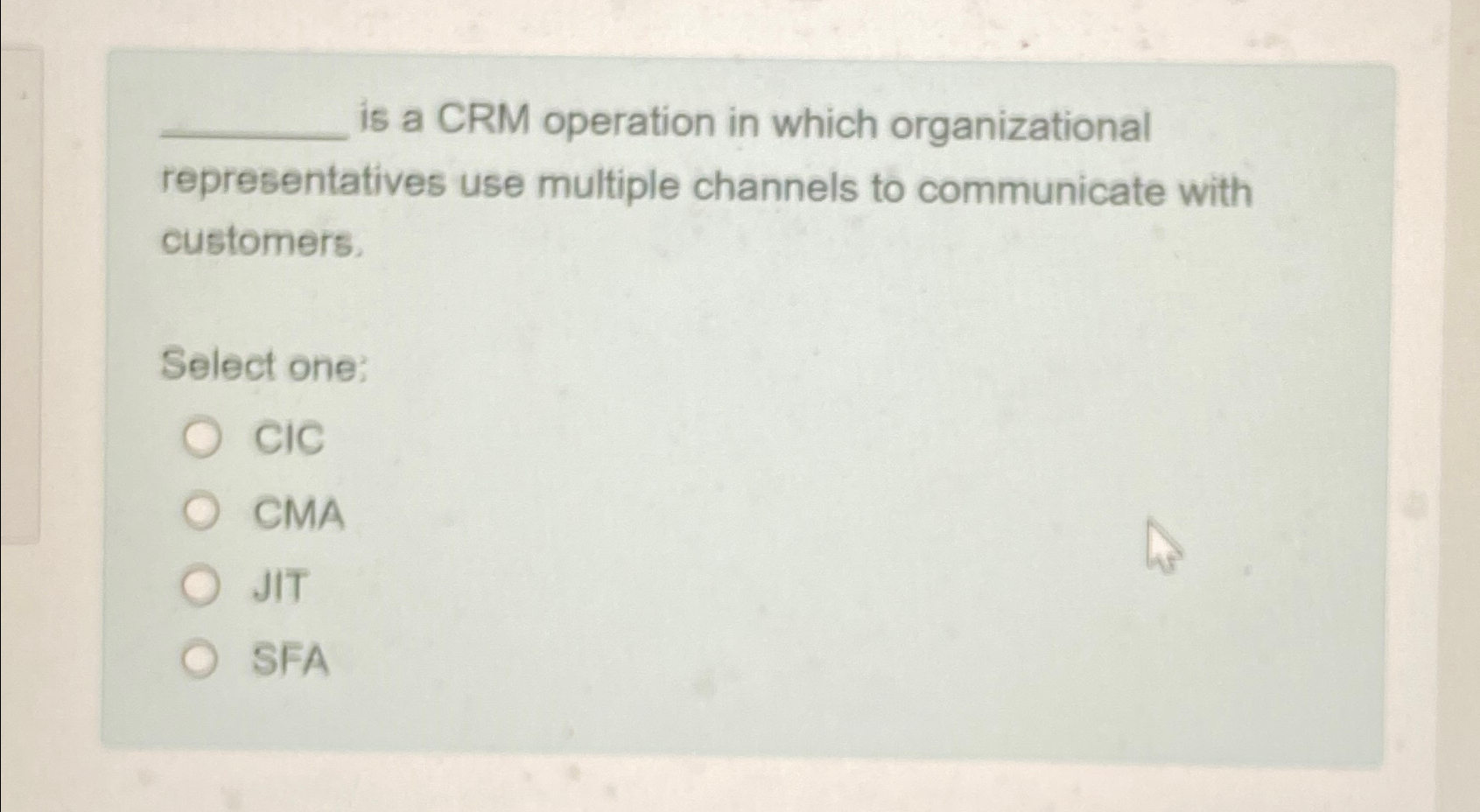 Solved is a CRM operation in which organizational | Chegg.com