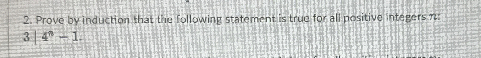 Solved Prove by induction that the following statement is | Chegg.com
