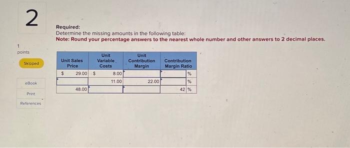 Solved Required: Determine the missing amounts in the | Chegg.com