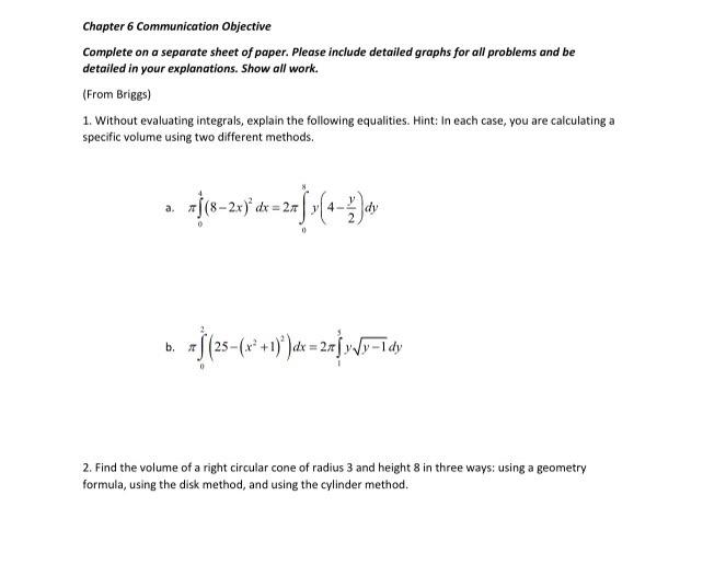 Solved Chapter 6 Communication Objective Complete on a | Chegg.com