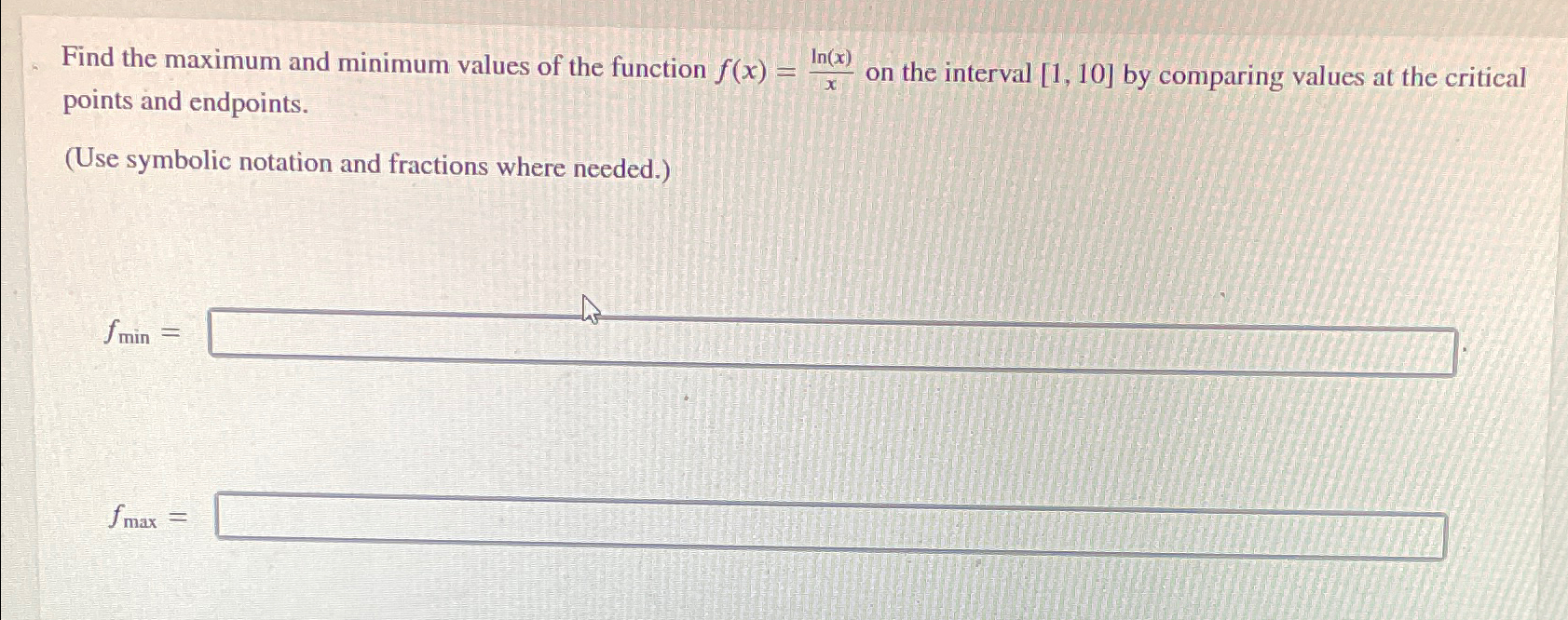 Solved Find the maximum and minimum values of the function | Chegg.com