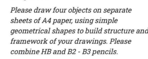 Solved Please draw four objects on separate sheets of A4 | Chegg.com