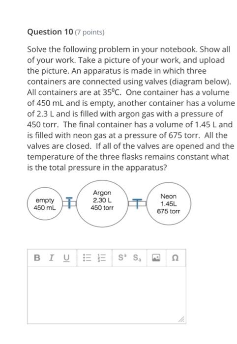 Solved Question 10 (7 points) Solve the following problem in | Chegg.com