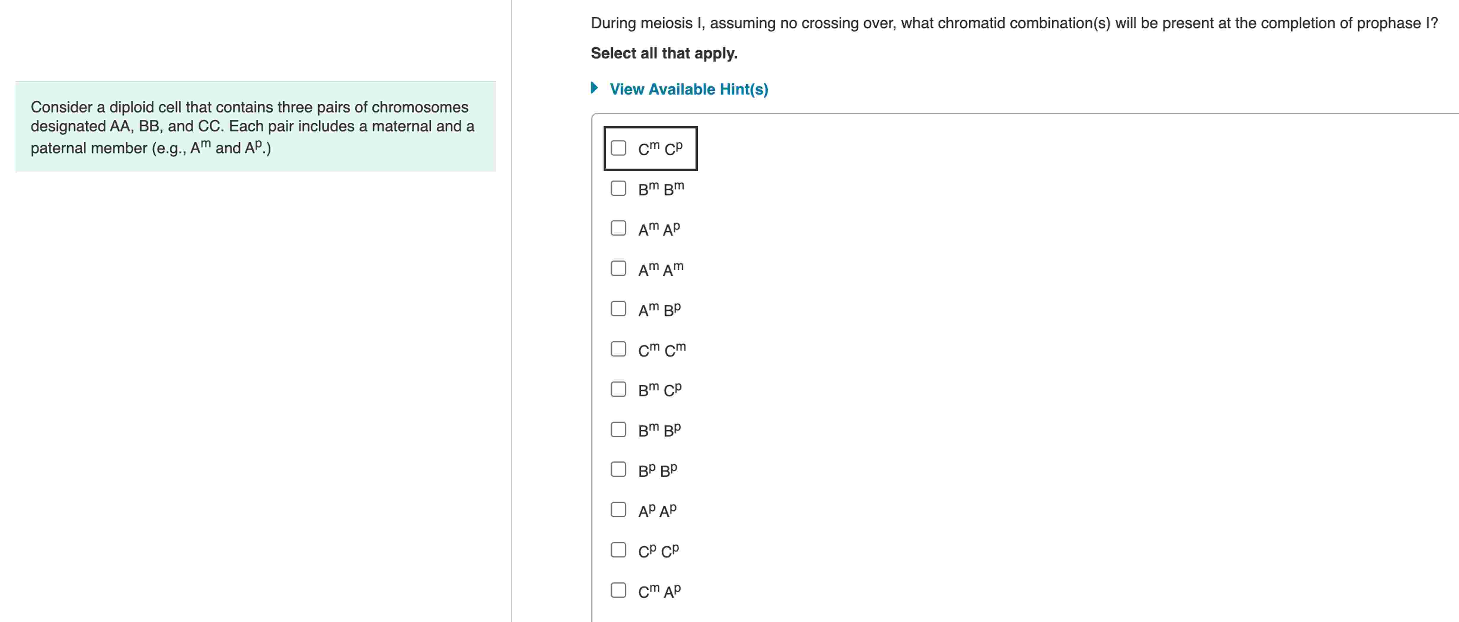 Solved Consider a diploid cell that contains three pairs of | Chegg.com