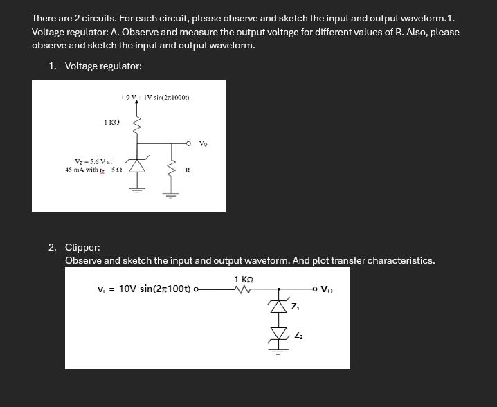 Solved There are 2 ﻿circuits. For each circuit, please | Chegg.com
