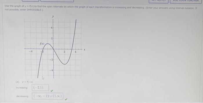 Solved Use the graph of yx) to find the open intervals on | Chegg.com