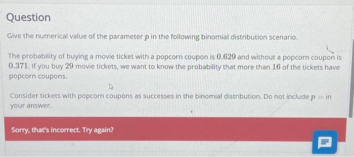 Solved Question Give the numerical value of the parameter | Chegg.com