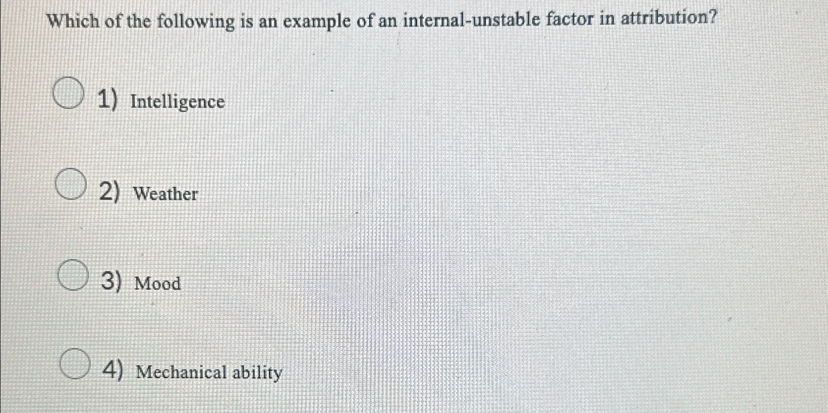 Solved Which of the following is an example of an | Chegg.com