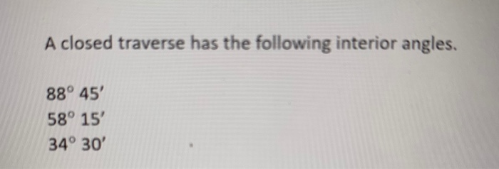 Solved Find Angular Misclosure Correction At Each Angle