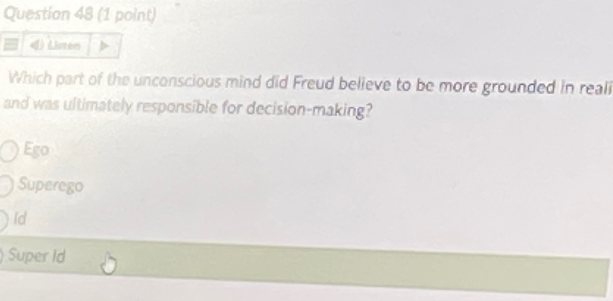 Solved Question 48 (1 ﻿polnt)UntasWhich port of the | Chegg.com