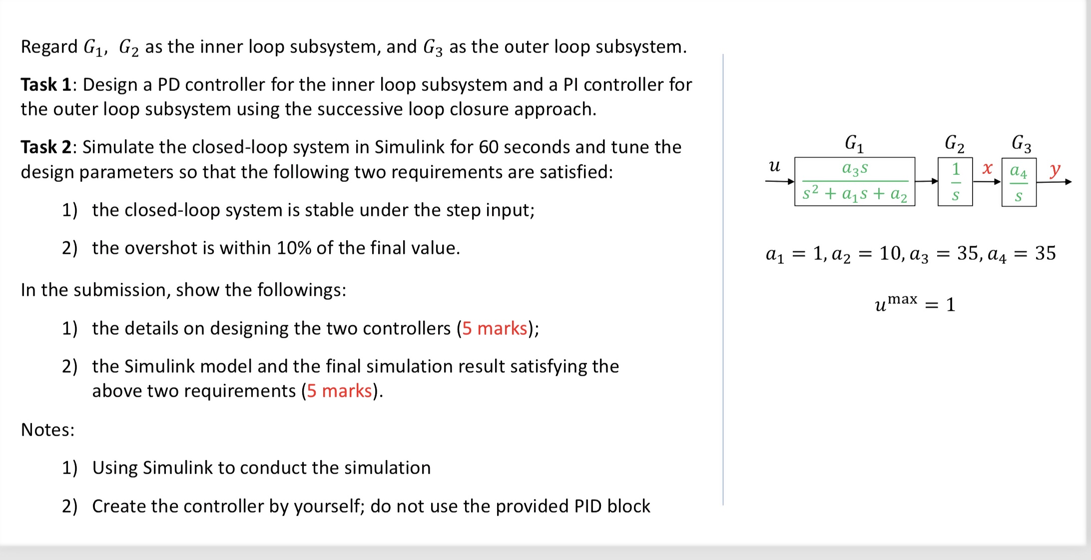 Solved Regard G1,G2 ﻿as the inner loop subsystem, and G3 ﻿as | Chegg.com