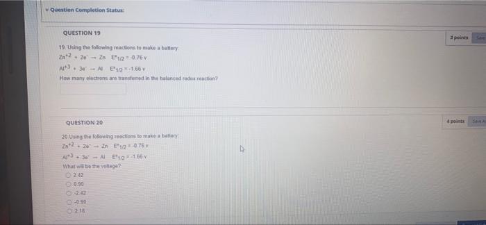 Solved Question completion Status QUESTION 19 points 2n+2 19 | Chegg.com