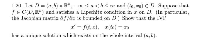 Solved 1.20. Let D=(a,b)×Rn,−∞≤a | Chegg.com