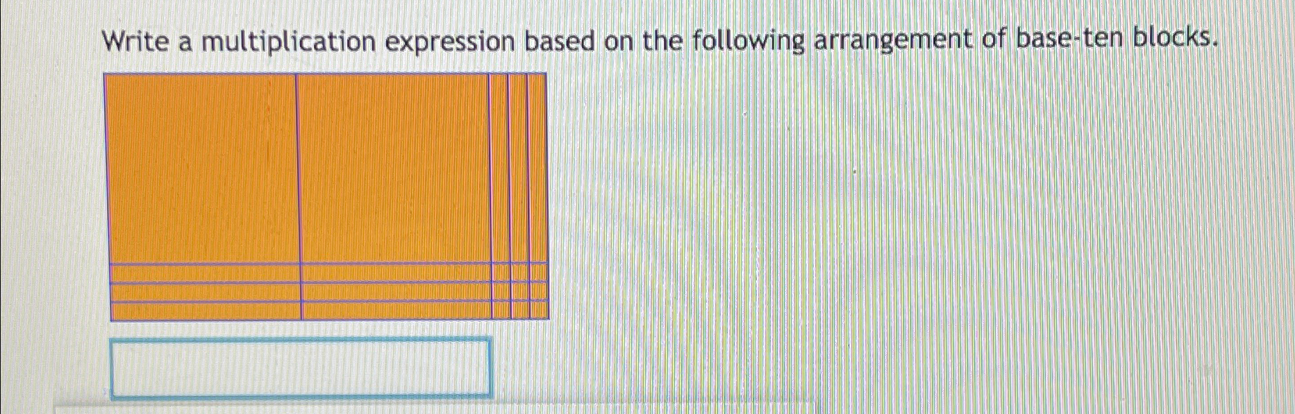 Solved Write a multiplication expression based on the | Chegg.com