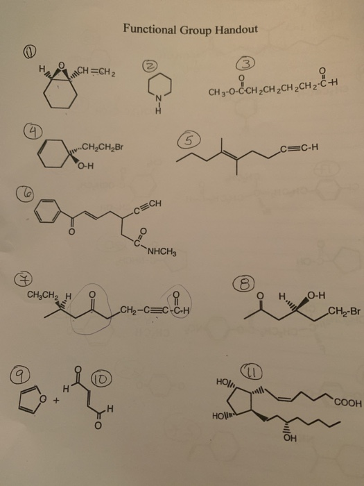 Solved Functional Group Handout H 3 CH=CH2 CH | Chegg.com