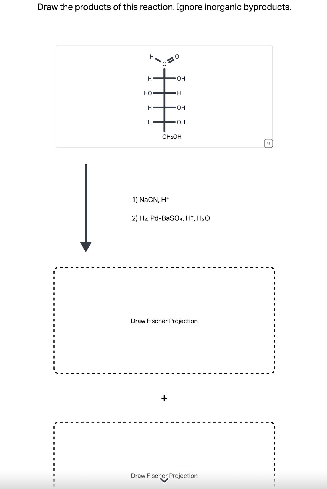 Solved Draw the products of ﻿this reaction. Ignore inorganic | Chegg.com