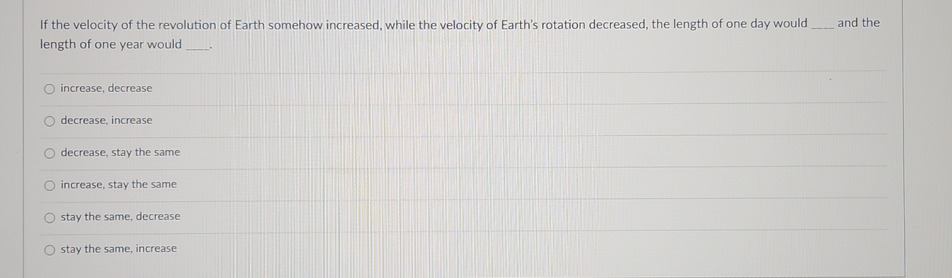 Solved If the velocity of the revolution of Earth somehow | Chegg.com