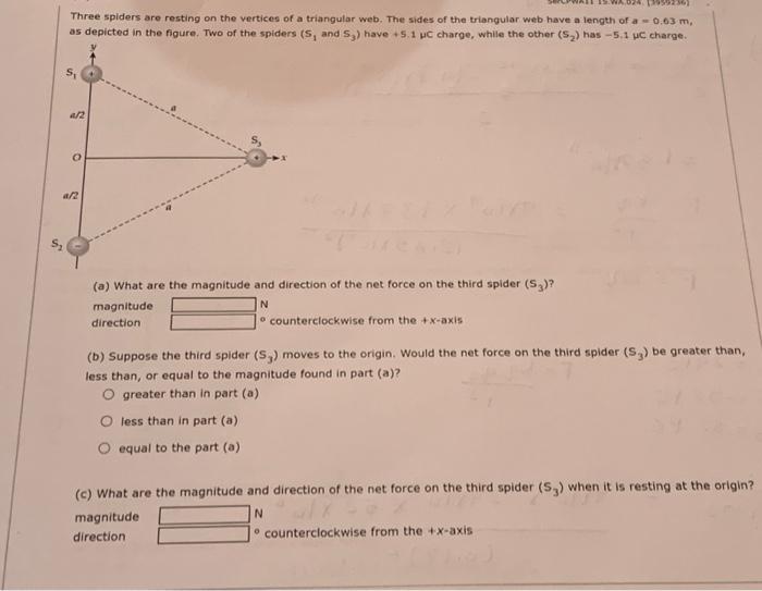 Solved Three spiders are resting on the vertices of a | Chegg.com