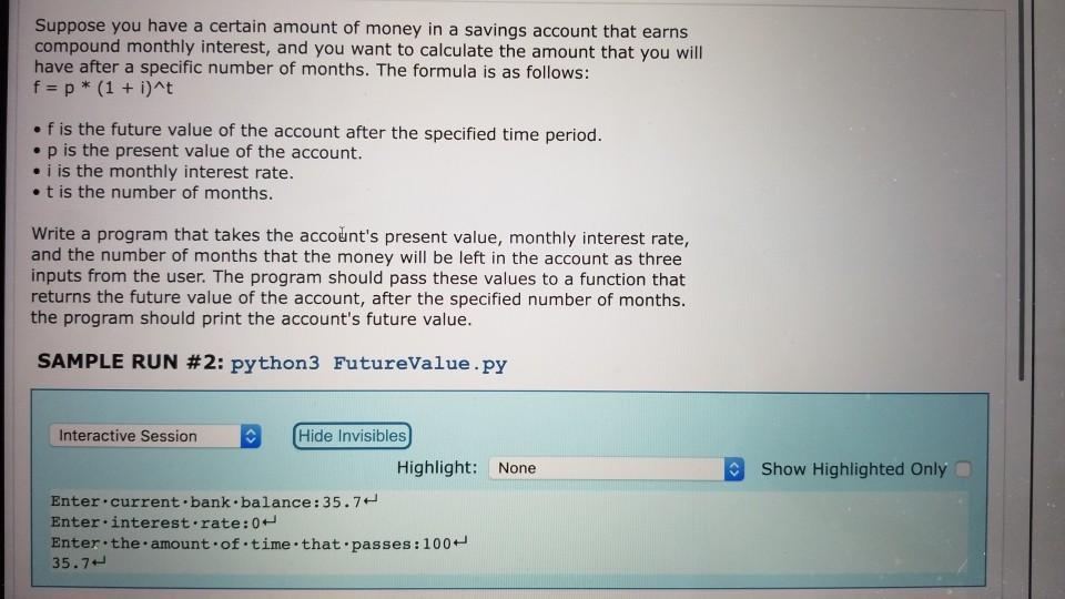 Solved Suppose you have a certain amount of money in a | Chegg.com