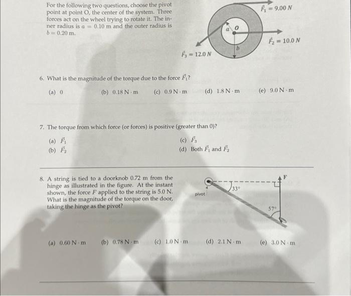 Solved For the following two questions, choose the pivot | Chegg.com