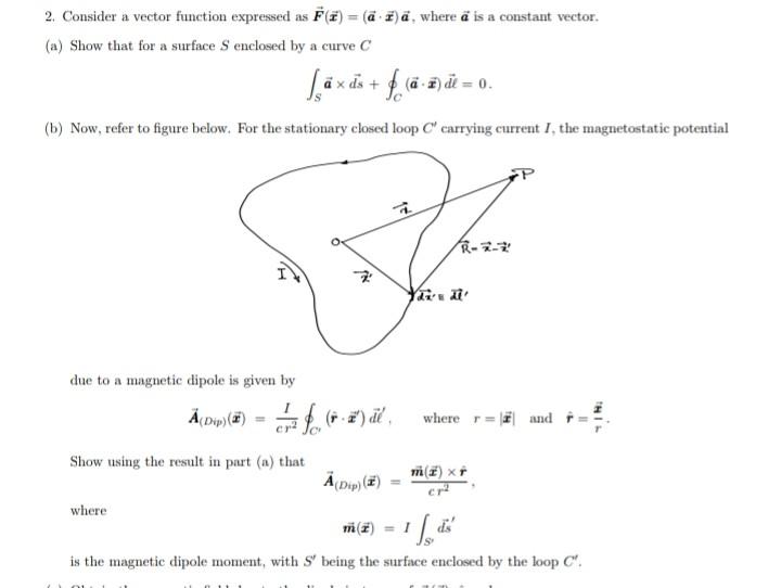 Solved Consider a vector function expressed as | Chegg.com