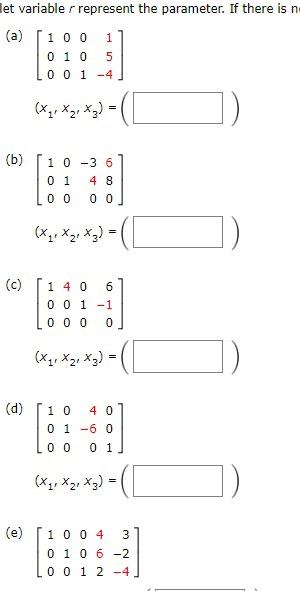 Solved let variable r represent the parameter. If there is n | Chegg.com