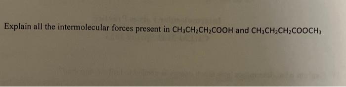 Solved Explain all the intermolecular forces present in | Chegg.com