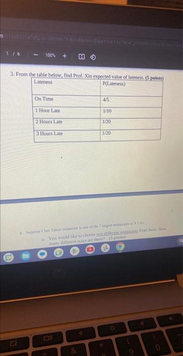 Solved 1/6−100 s+ 3. From the table below, find Prof. Xin | Chegg.com
