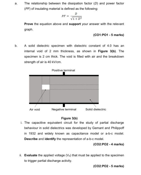 Solved a. The relationship between the dissipation factor | Chegg.com