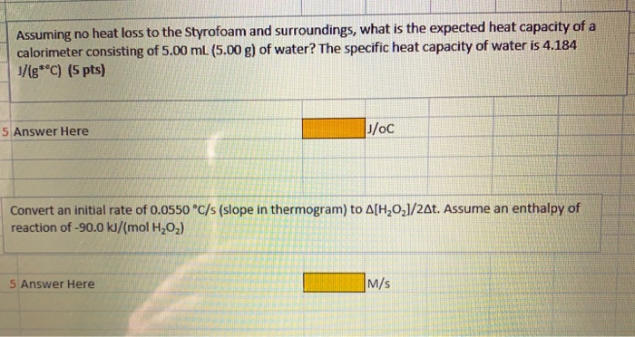 Solved Calculate the Kl and H2O2 concentrations in Table 1. | Chegg.com