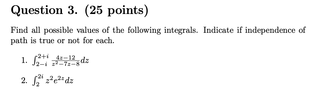 Solved Question 3. (25 ﻿points)Find all possible values of | Chegg.com