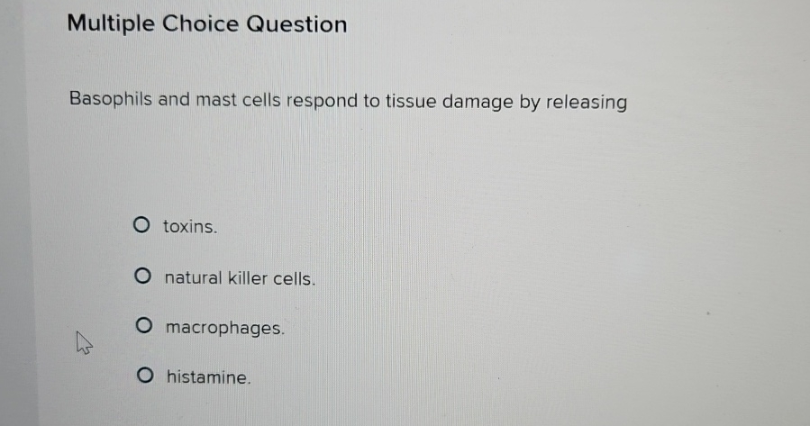 Solved Multiple Choice QuestionBasophils and mast cells | Chegg.com