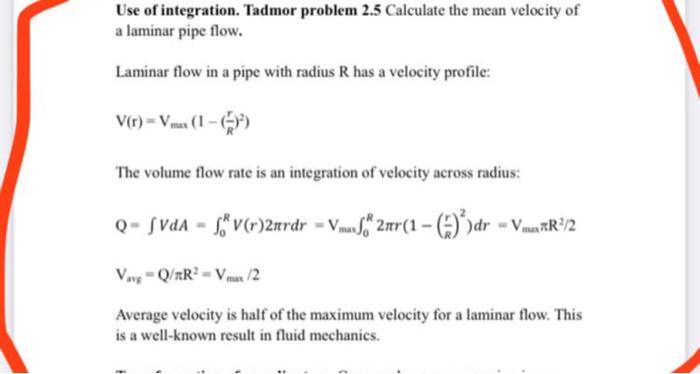 Solved 4.[Mean Velocity of Laminar Slit Flow] Use the | Chegg.com