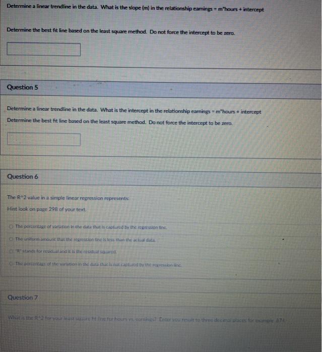 Determine a linear trendline in the data. What is the | Chegg.com