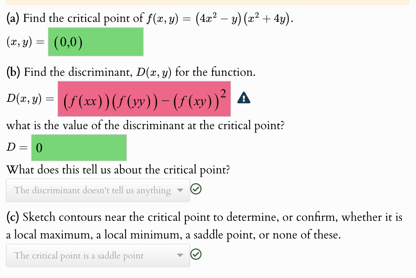 Solved (a) ﻿Find the critical point of | Chegg.com