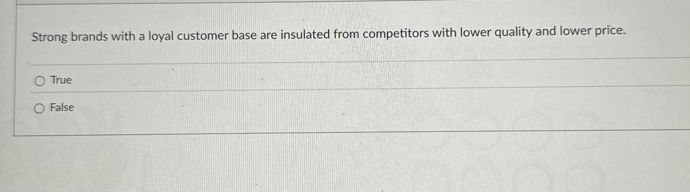Solved Strong brands with a loyal customer base are | Chegg.com